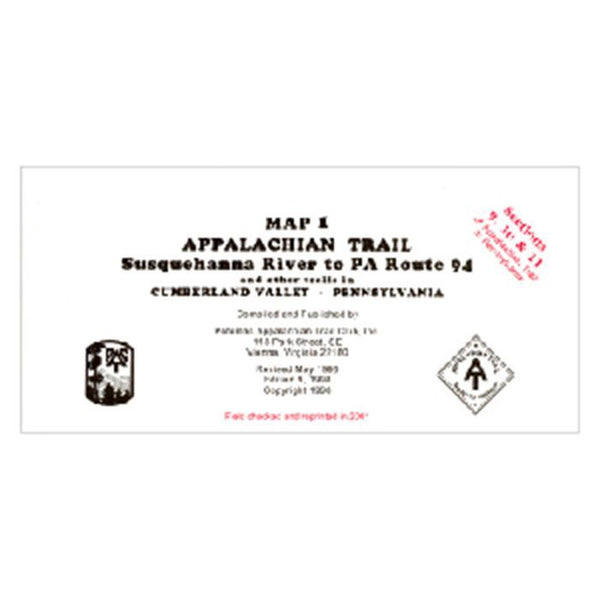 Appalachian Trail Pennsylvania Maps: Cumberland Valley - Easton Outdoor ...